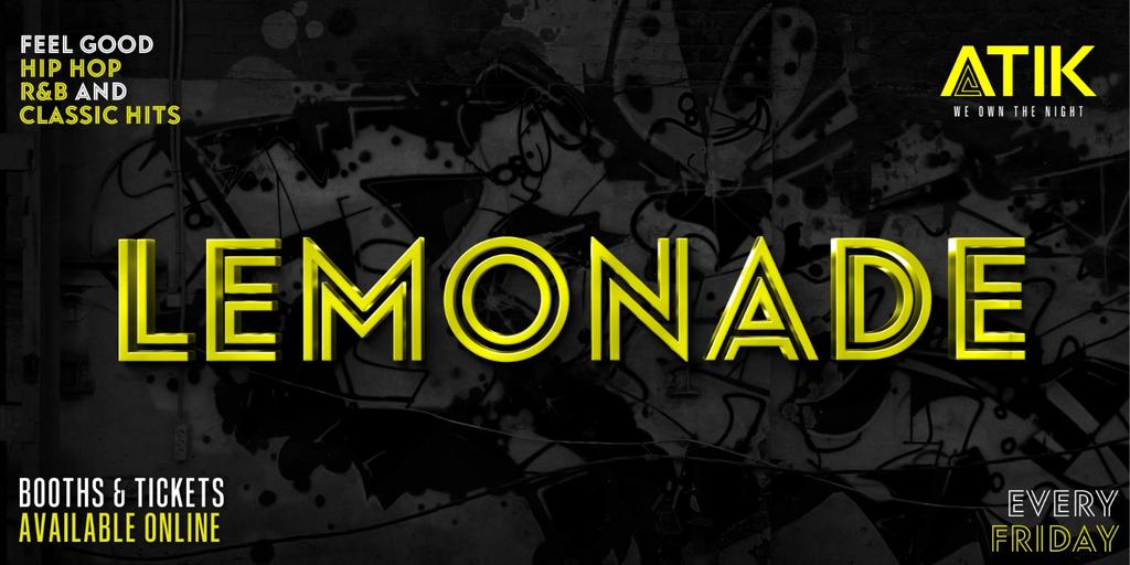 Lemonade Fridays-tapahtuman liput perjantai 19. tammik. | ATIK Windsor ...