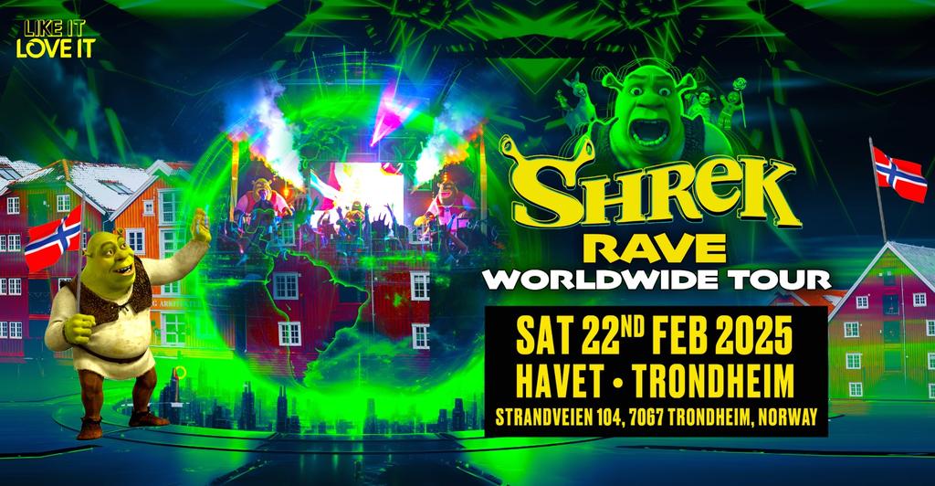 Shrek Rave Is Coming To Trondheim! tickets para sábado, 22 feb | SHREK ...