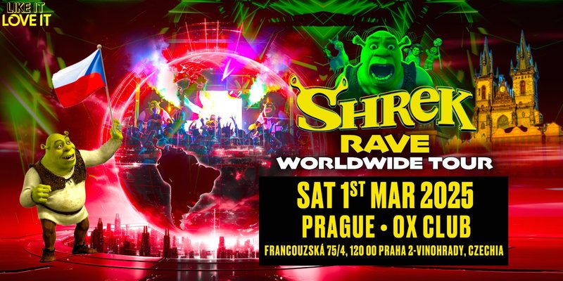 Shrek Rave Is Coming To Prague! Tickets am Samstag, 1. März | SHREK ...