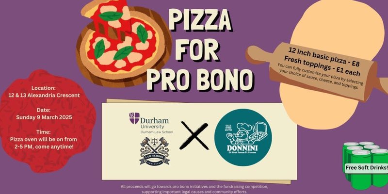 Pizza for Pro Bono tickets on Sunday, Mar 9 | Durham Pro Bono Team | FIXR