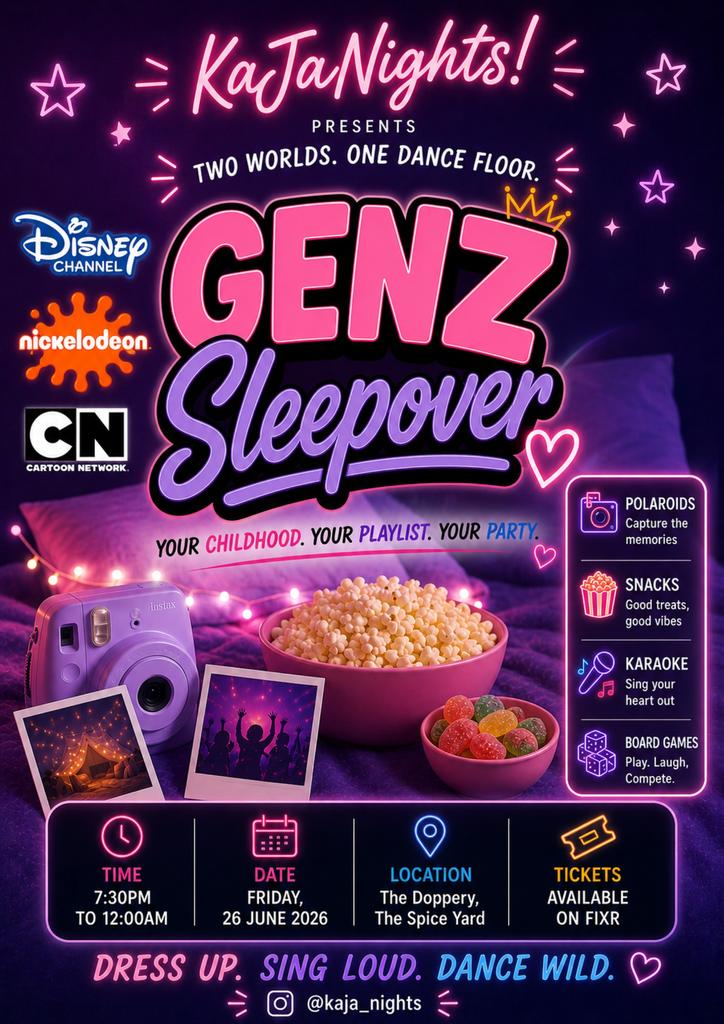 GenZ Sleepover tickets on Friday 26 Jun | KaJa Nights! | FIXR